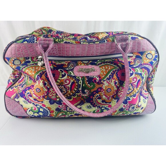Kathy Van Zeeland | Bags | Kathy Van Zeeland Paisley Rolling Wheeled ...
